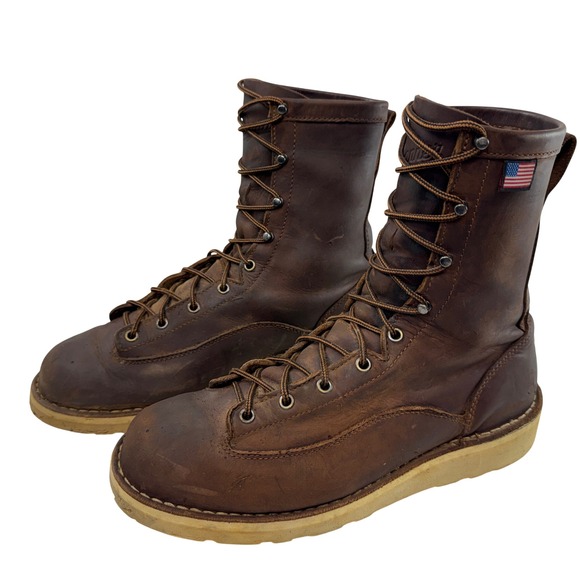 Danner Bull Run 8 Cristy Work Boots Men Size 10D Soft Toe Brown Leather ...